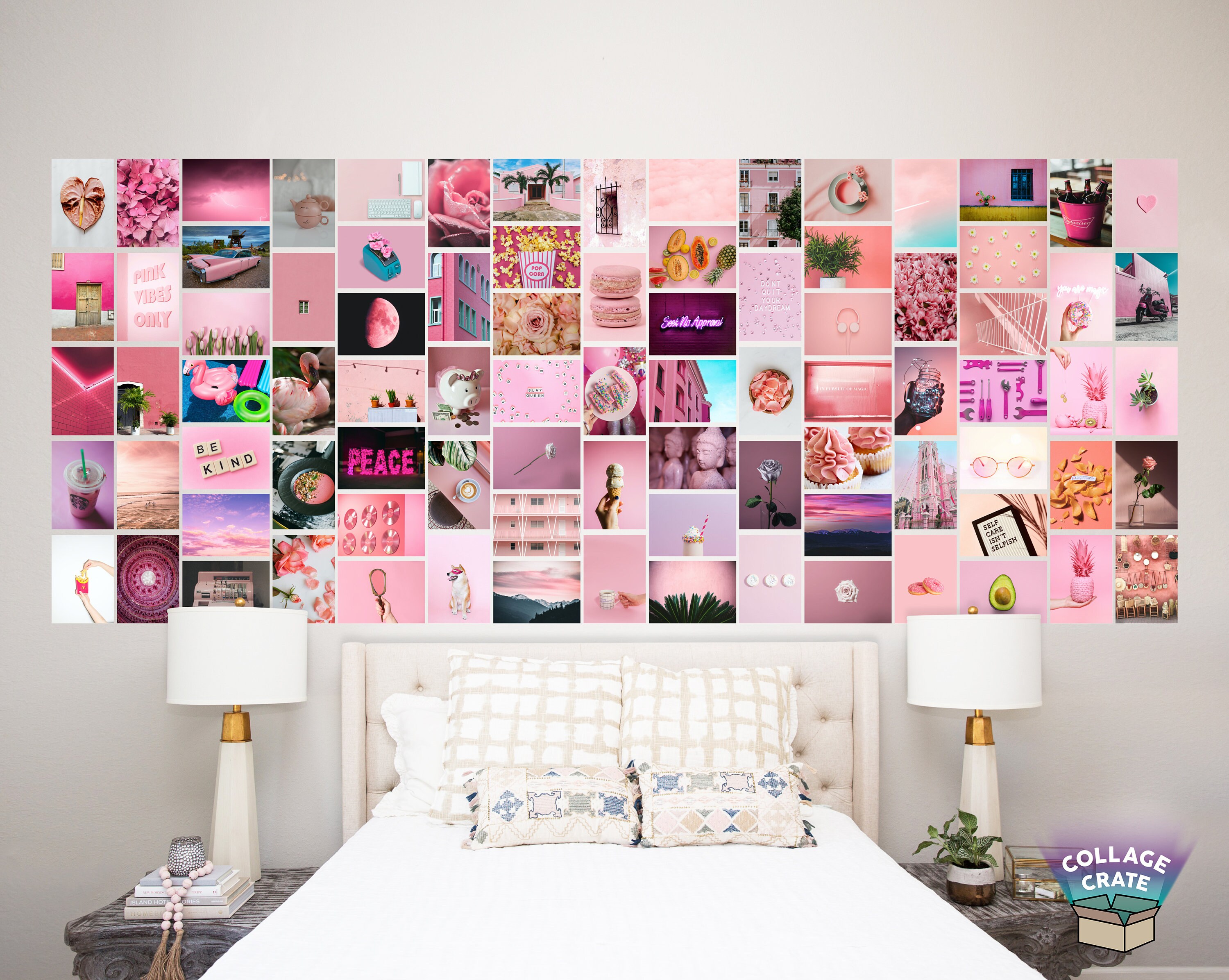 Pink 1 VSCO Wall Collage Kit Photo Wall Aesthetic Prints - Etsy
