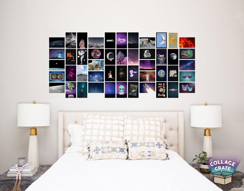 Vintage Space Cosmic VSCO Wall Collage Kit Photo Wall Aesthetic Prints ...