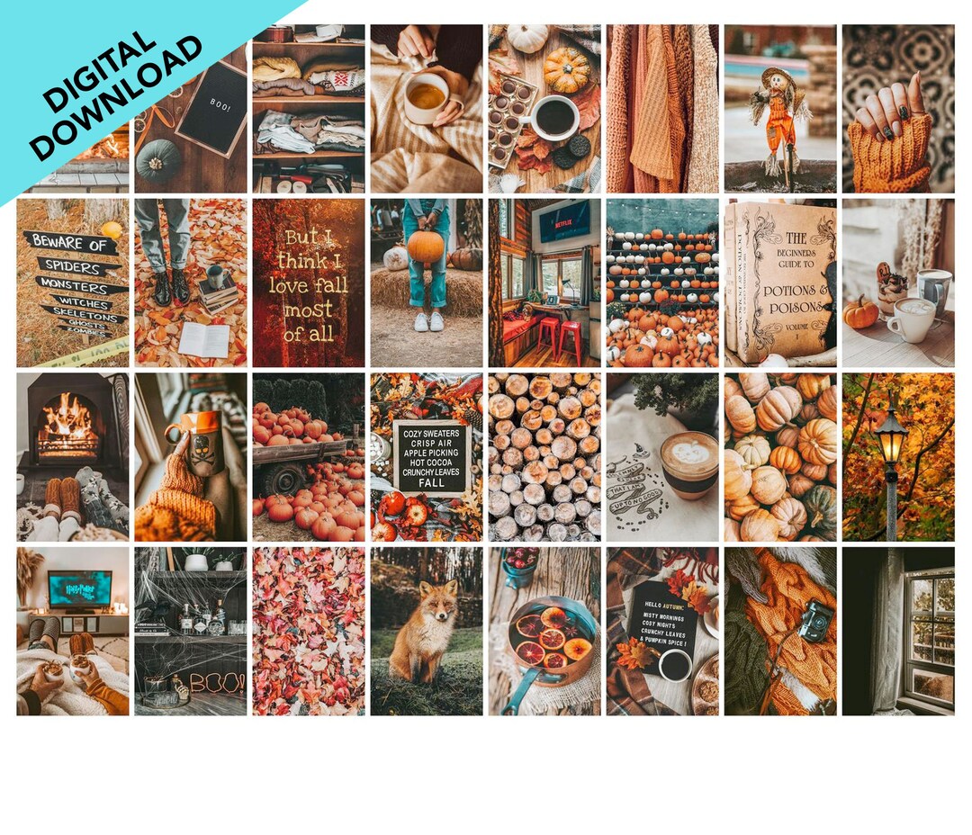 Cosy Autumn Cozy Fall VSCO Wall Collage Kit Photo Wall Aesthetic Prints ...