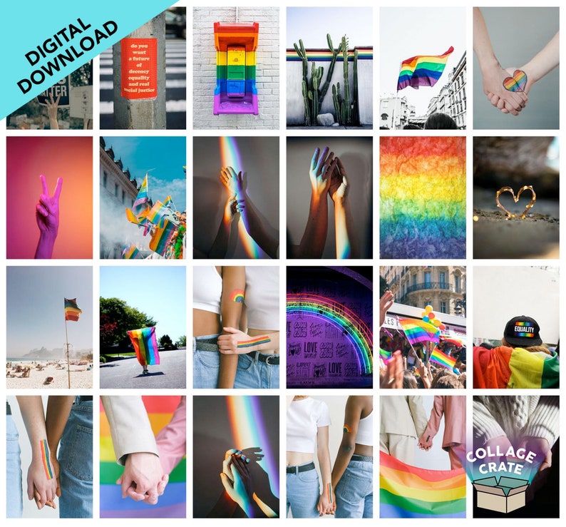 LGBT LGTBQ Pride Vsco Wall Collage Kit Photo Wall Aesthetic Prints ...