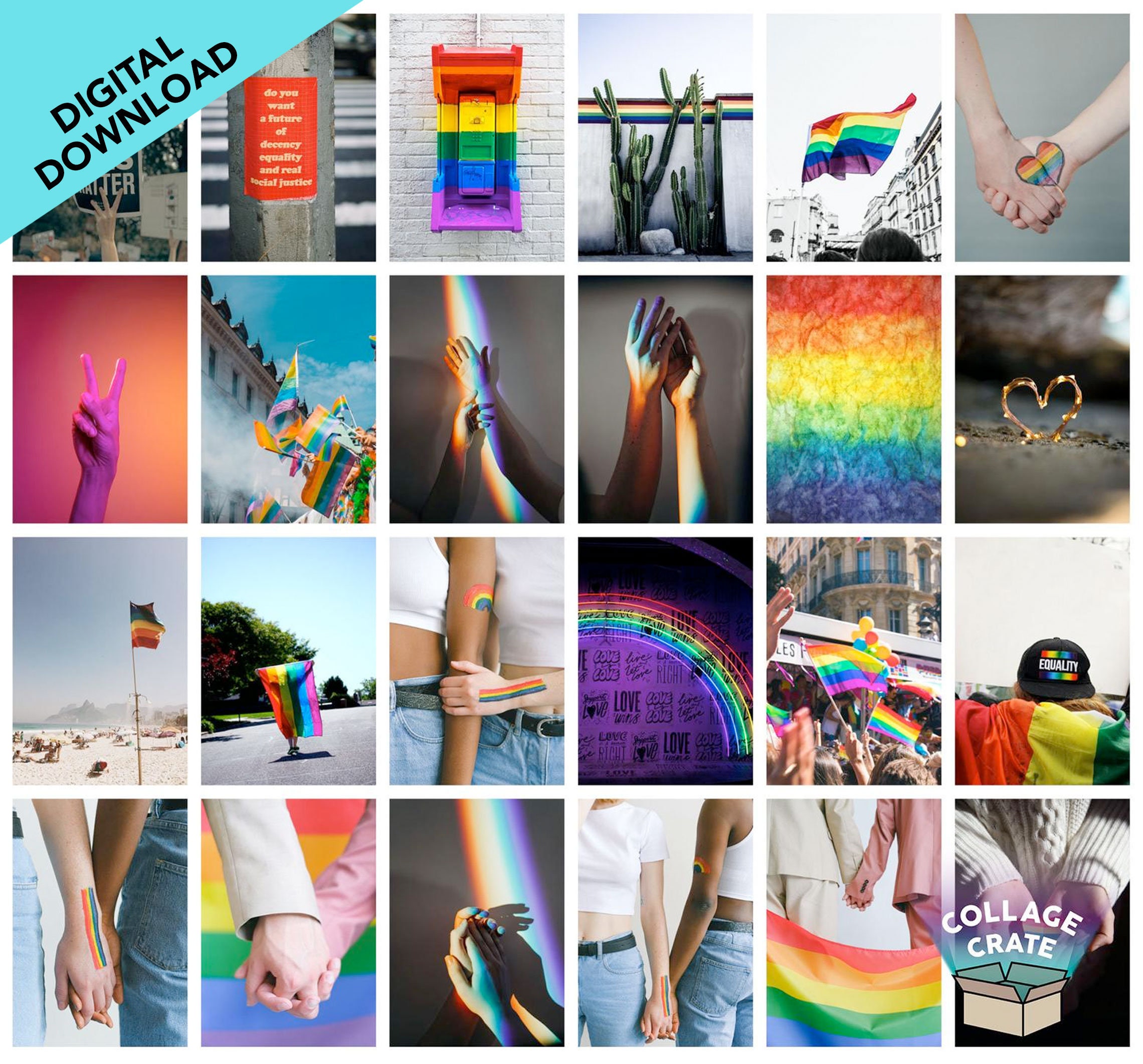 LGBT LGTBQ Pride Vsco Wall Collage Kit Photo Wall Aesthetic Prints ...