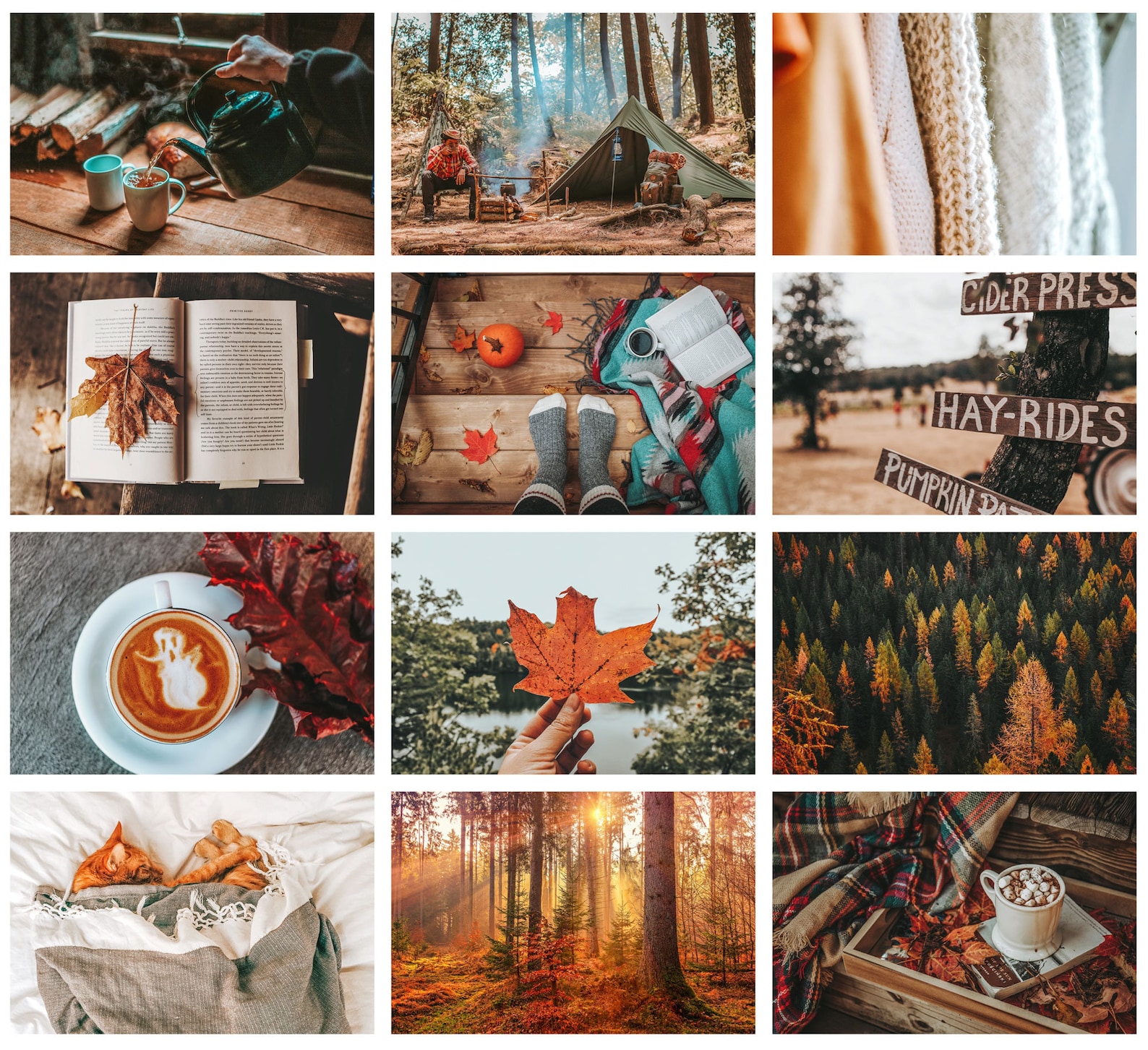 Cosy Autumn Cozy Fall VSCO Wall Collage Kit Photo Wall Aesthetic Prints ...