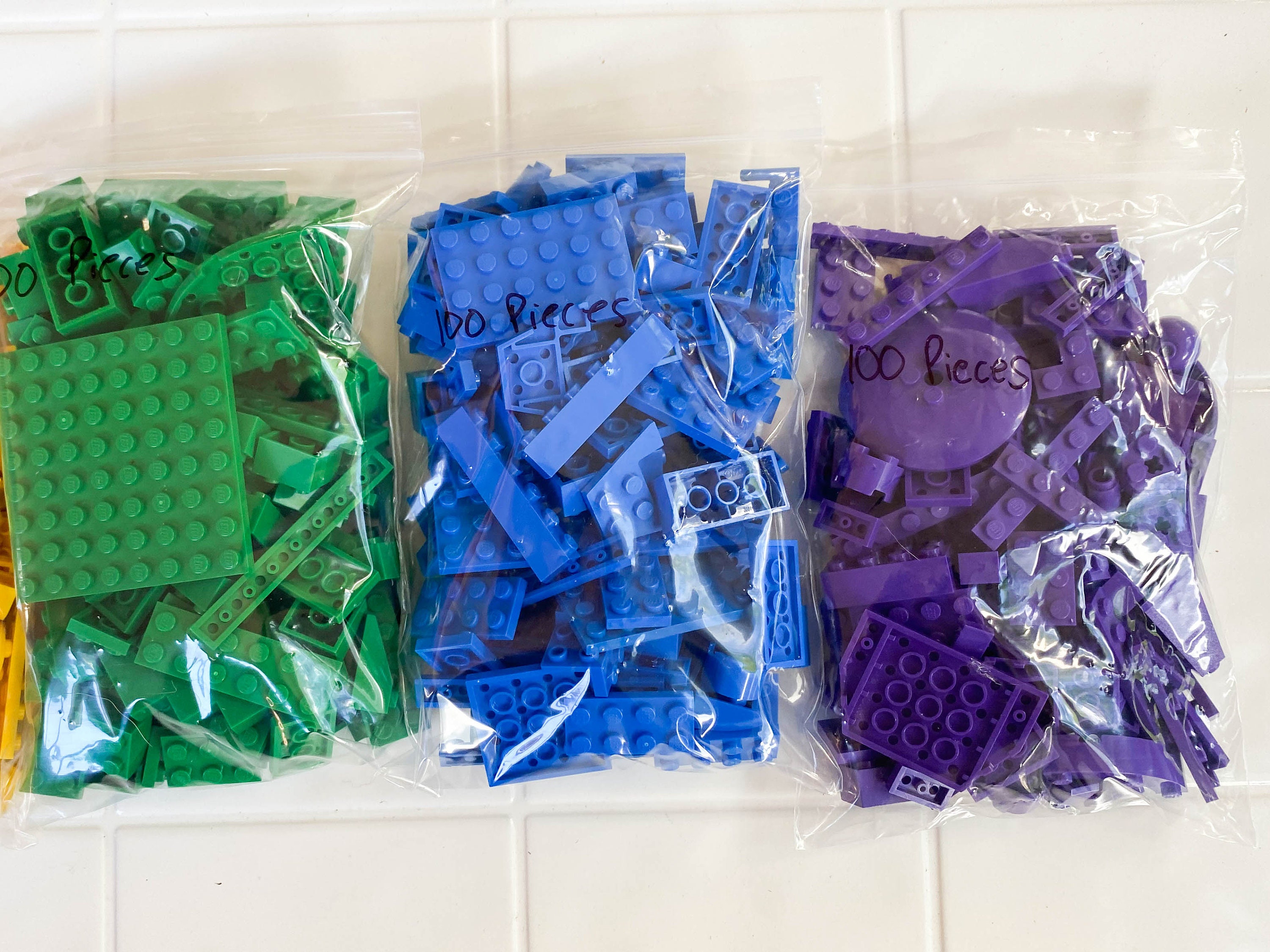 LEGO Bricks Bulk Color Sorted 100 Pieces - Etsy