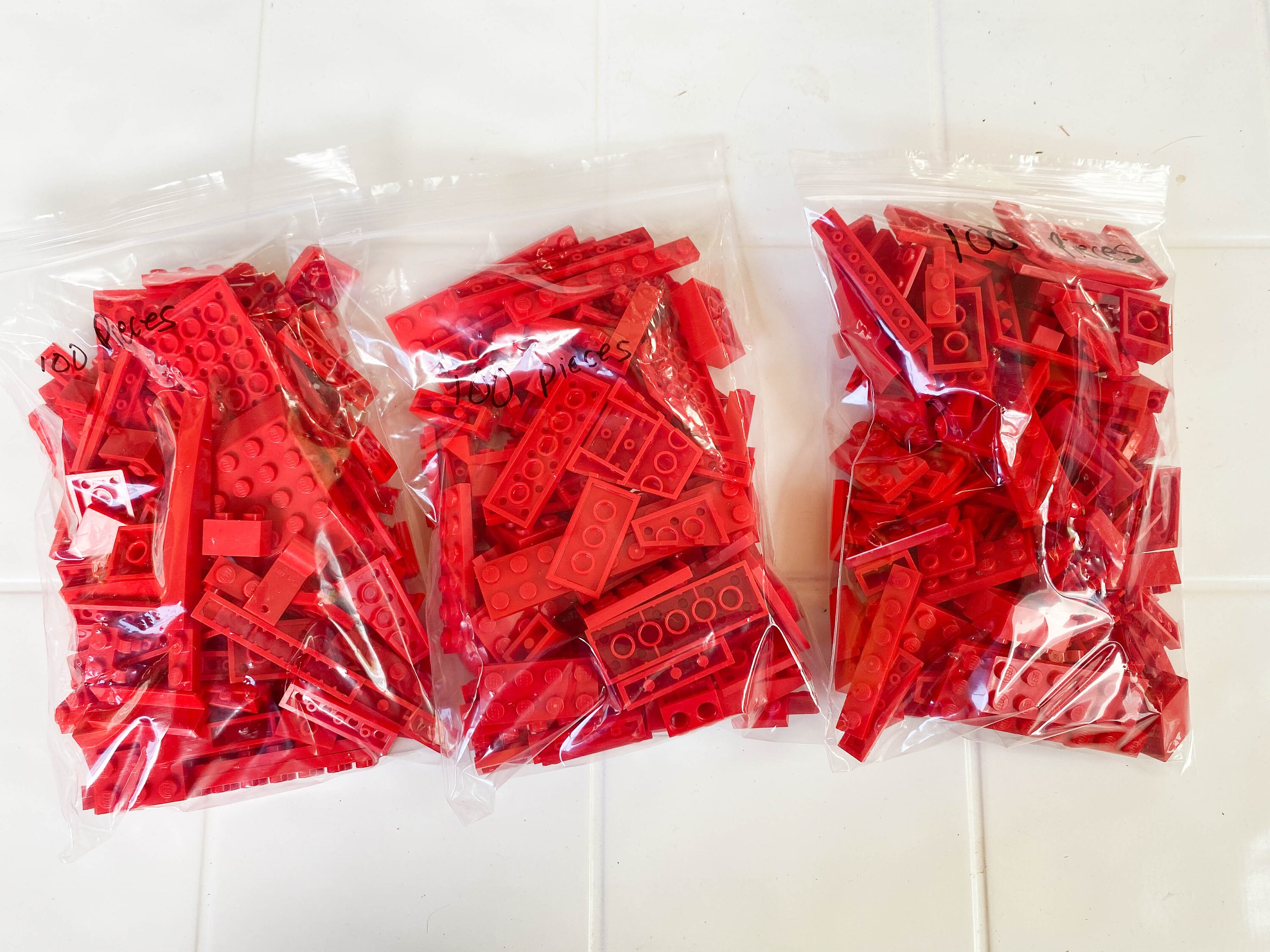 LEGO Bricks Bulk Color Sorted 100 Pieces - Etsy