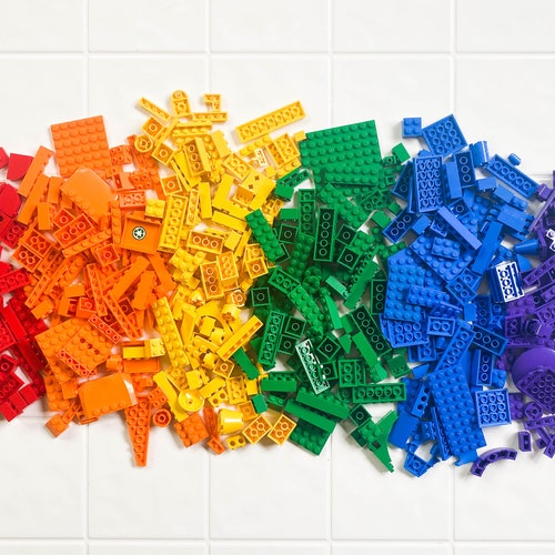 LEGO Bricks Bulk Color Sorted 100 Pieces - Etsy