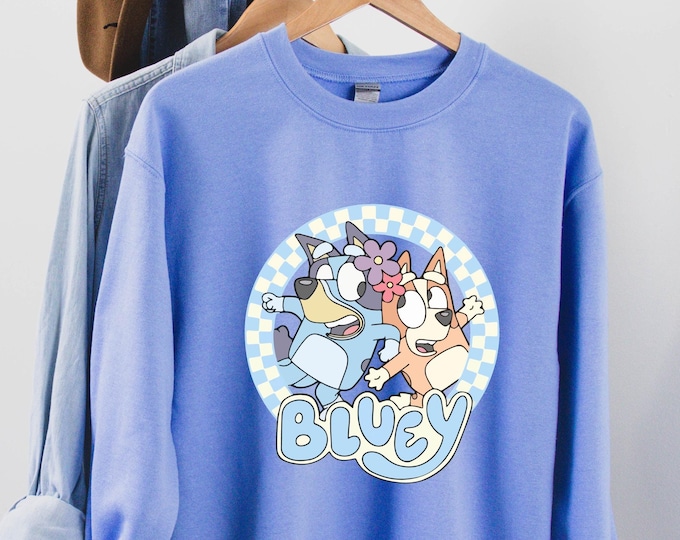 Unisex Kid's Bluey Jumper / Sweater With Crew or Ribbed/rolled Neck. - Etsy