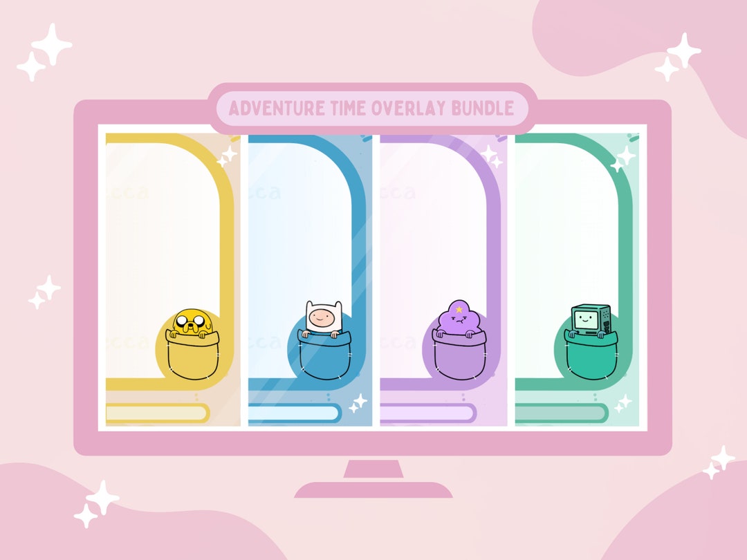 Adventure Time Twitch Overlay Bundle I Twitch Pack I Twitch Emote Pack ...