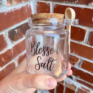 Blessed Salt Jar, Blessed Salt Container, Catholic Housewarming Gift ...