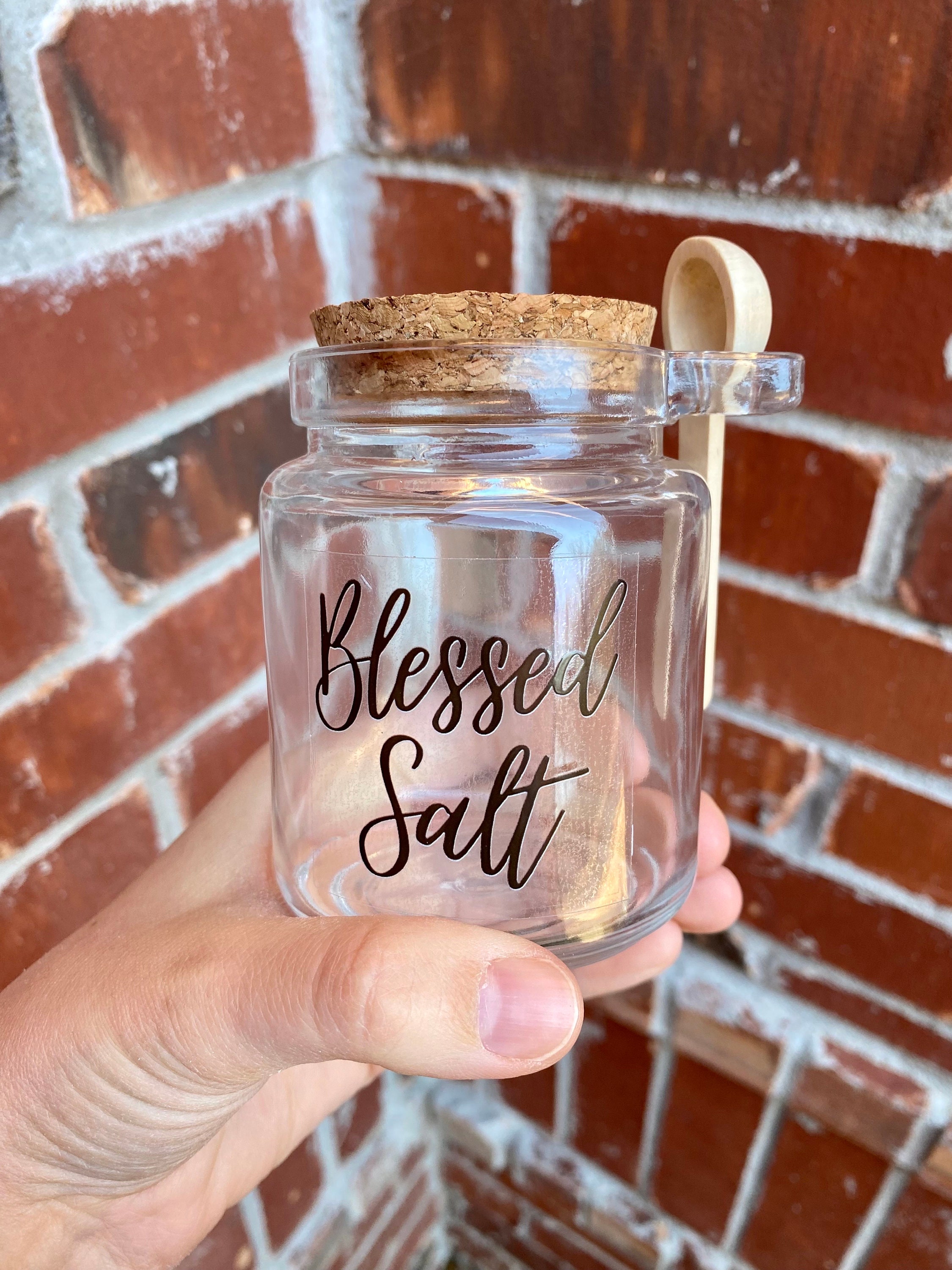 Blessed Salt Jar, Blessed Salt Container, Catholic Housewarming Gift ...