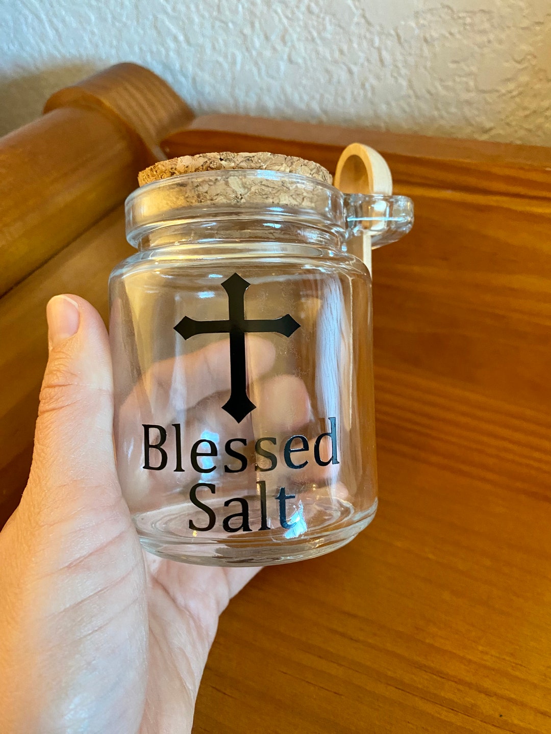 Blessed Salt Jar, Catholic Blessed Salt Jar, Catholic Priest Gift ...
