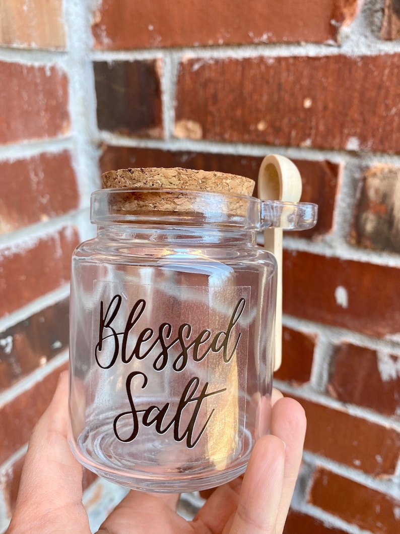 Blessed Salt Jar, Blessed Salt Container, Catholic Housewarming Gift ...
