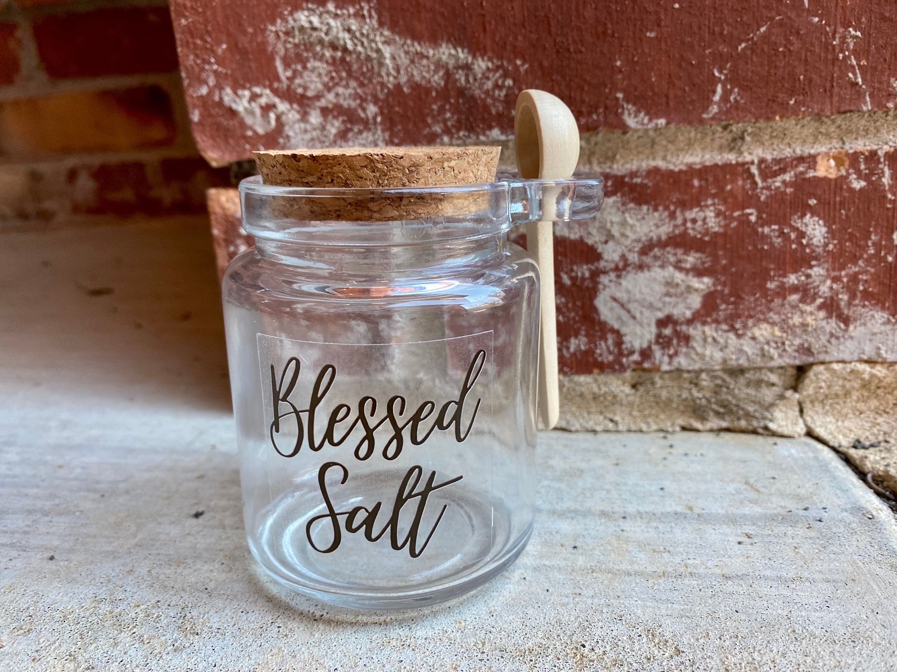 Blessed Salt Jar, Blessed Salt Container, Catholic Housewarming Gift ...