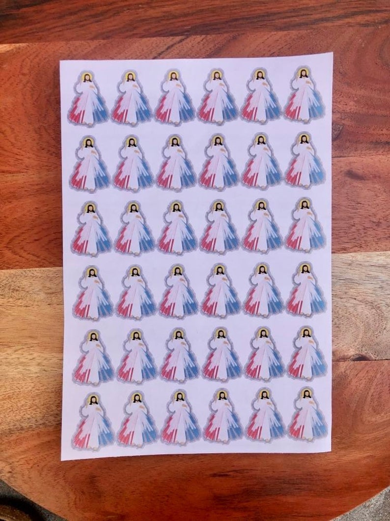 Divine Mercy Sticker Sheet Printable , Catholic Printable Stickers ...