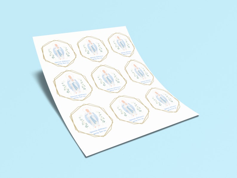 Catholic Printable Sticker Sheet Blessed Mother Stickers - Etsy