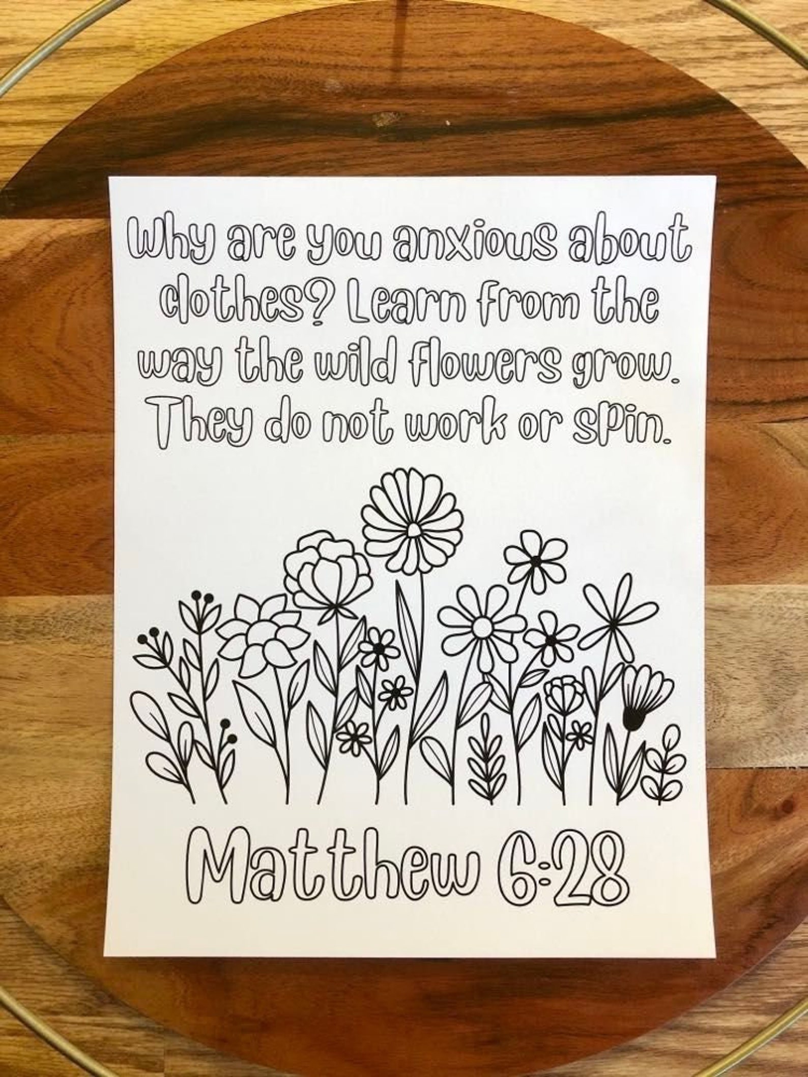 Christian Coloring Page Download, Scripture Coloring Sheet, Matthew 6: ...