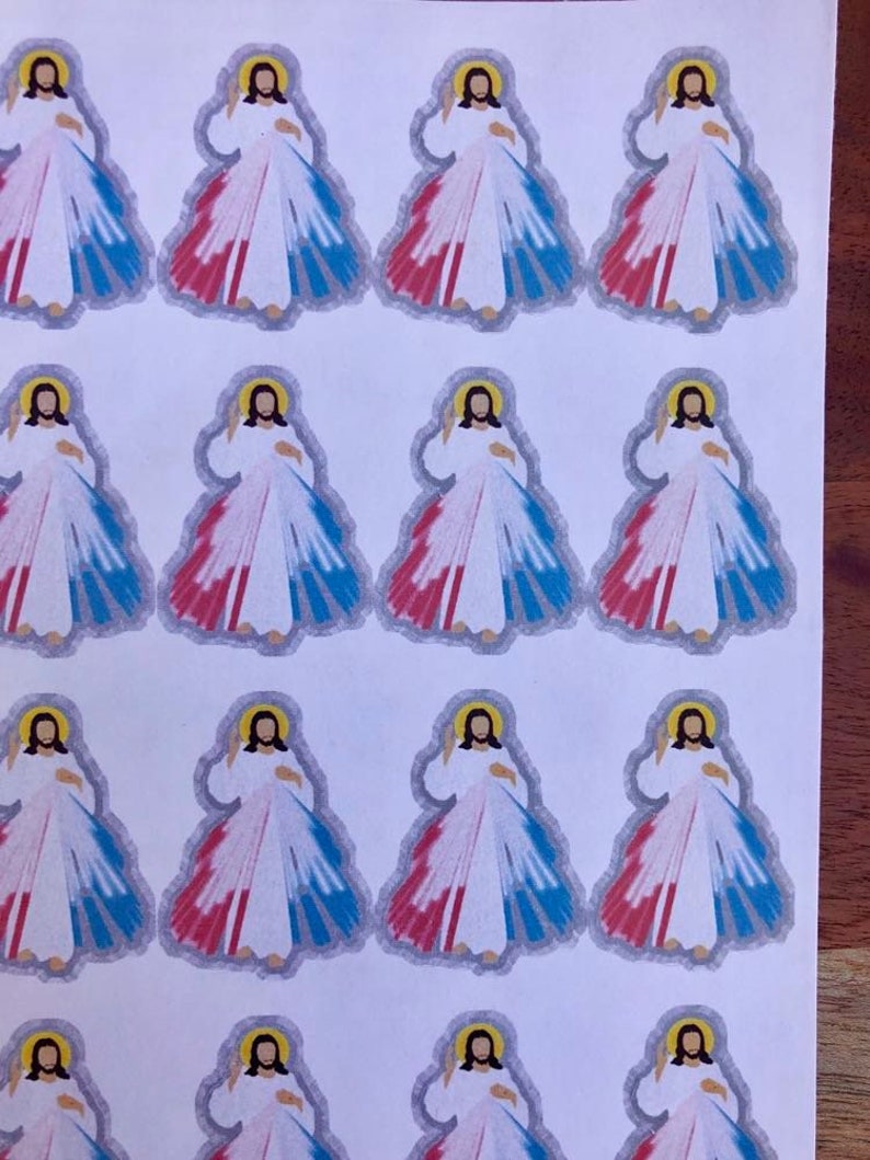 Divine Mercy Sticker Sheet Printable , Catholic Printable Stickers ...
