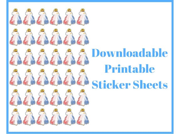 Divine Mercy Sticker Sheet Printable Catholic Printable - Etsy