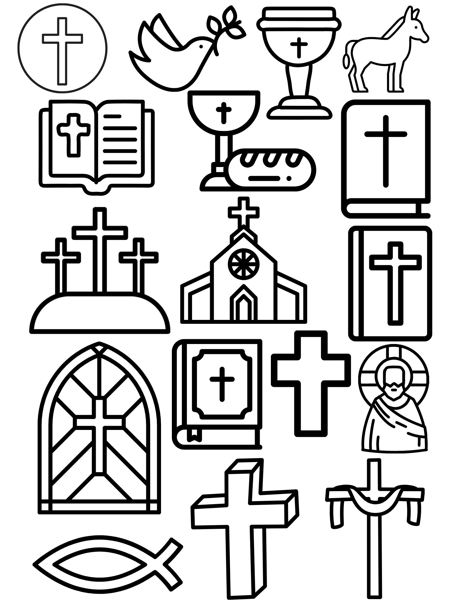 Catholic Coloring Sticker Sheets: Christian Classroom Activity (digital ...