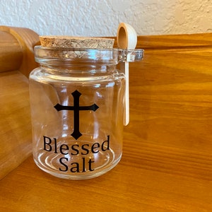 Blessed Salt Jar, Catholic Blessed Salt Jar, Catholic Priest Gift ...