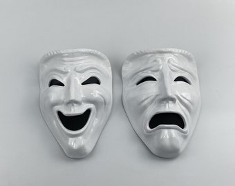 White SCP 035 Mask,greek Comedy ,tragedy Masks,theater Masks,wearable ...