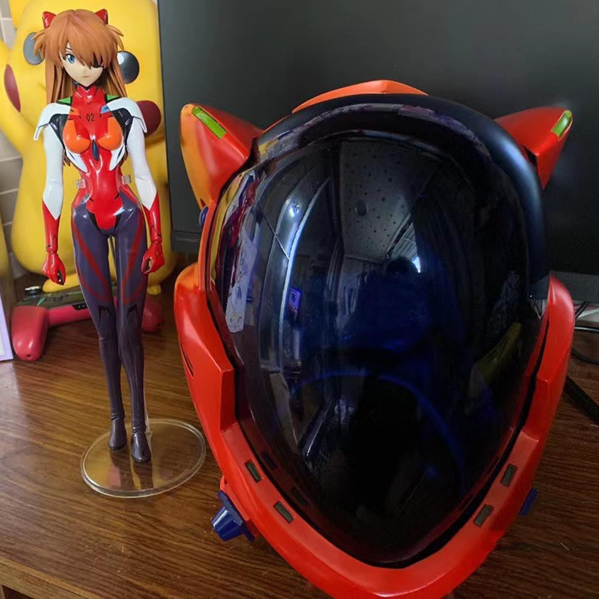 Asuka Helmet Asuka Mask Makinami Helmet Asuka Cosplay Wearable - Etsy UK