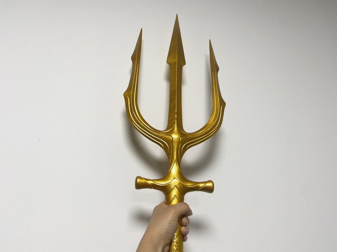 Aquaman Trident Aquaman Weapon Metal Trident Gold Trident King - Etsy