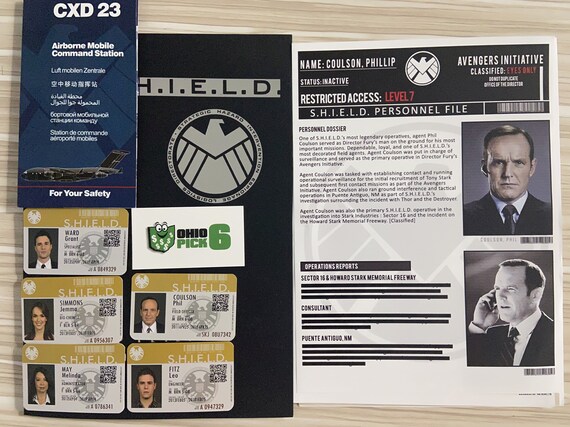 Agents File S.H.I.E.L.D. Secret File With ID Cards Paper Props - Etsy ...