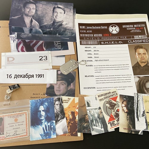 Winter Soldier File S.H.I.E.L.D. Bucky Barnes Secret Folder - Etsy
