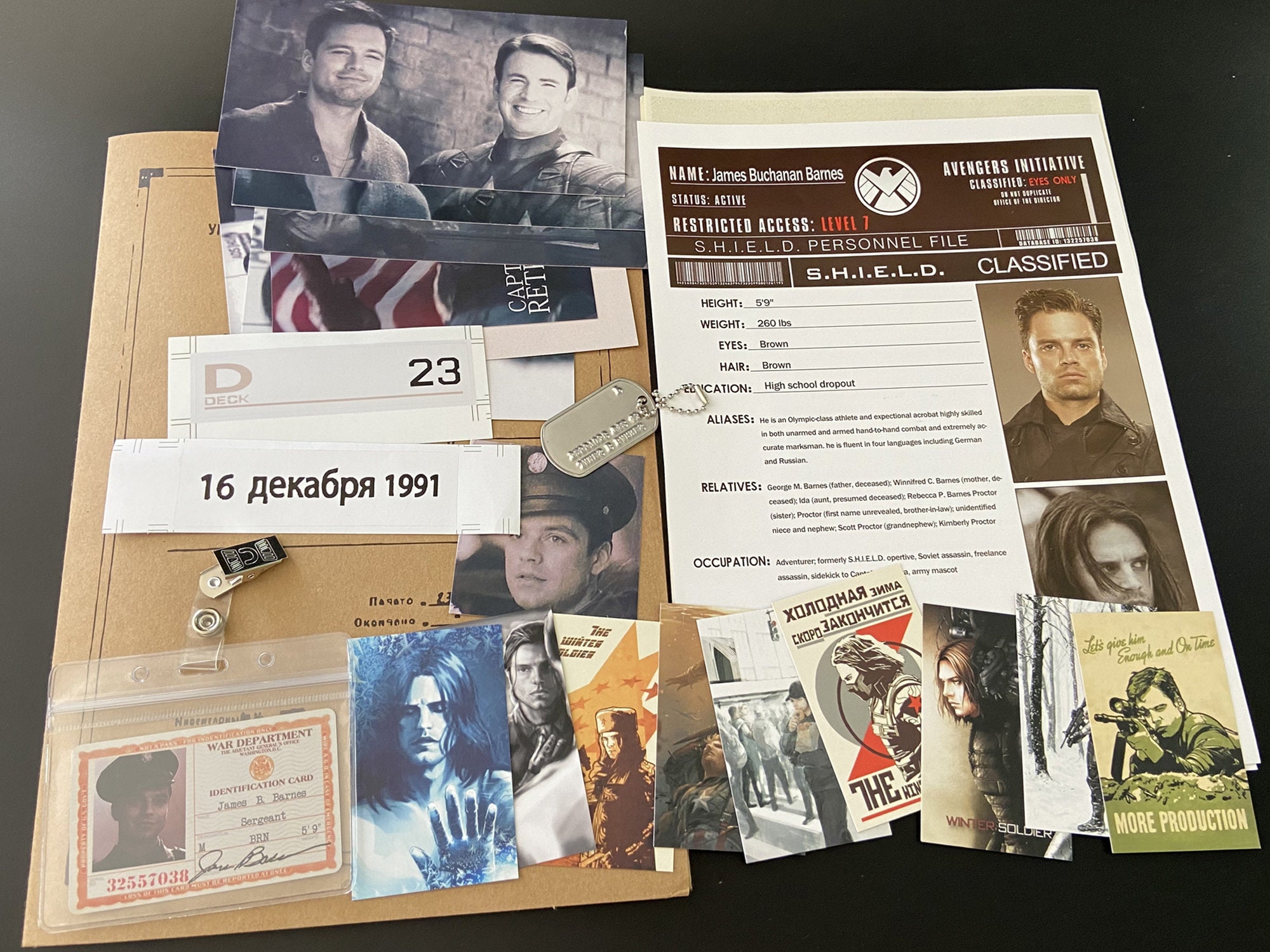 Winter Soldier File S.H.I.E.L.D. Top Secret Files MCU fans | Etsy