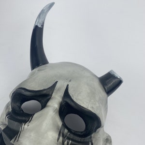 Hannya Mask White and Black Samurai Mask Crying Hannya Halloween Demon ...