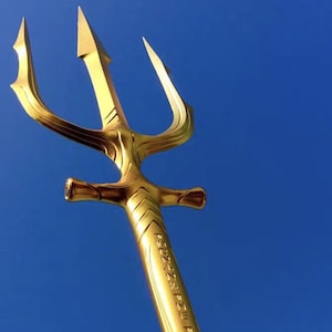 Aquaman Trident Aquaman Weapon Metal Trident Gold Trident King Atlantis ...