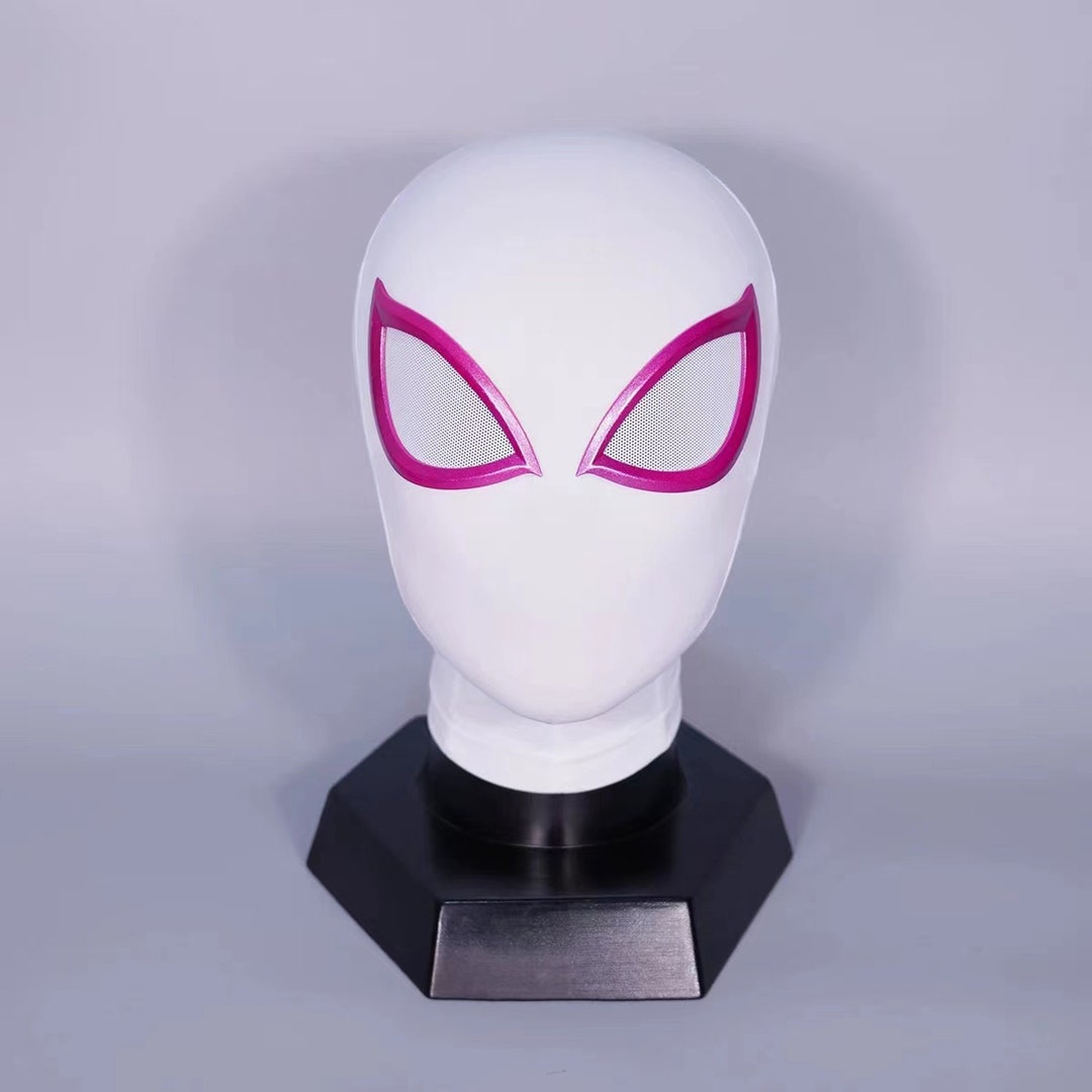 Spiderman Mask White Mask Gwen Stacy Cosplay Mask Wearable - Etsy