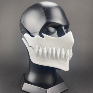 Skeleton Teeth Half Face Mask Tear Halibel Cosplay Adult Mask Halloween ...