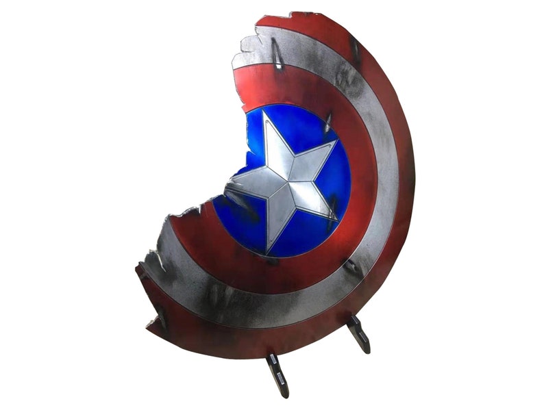 Captain America Damaged Shield Broken Shield Battle Damaged - Etsy