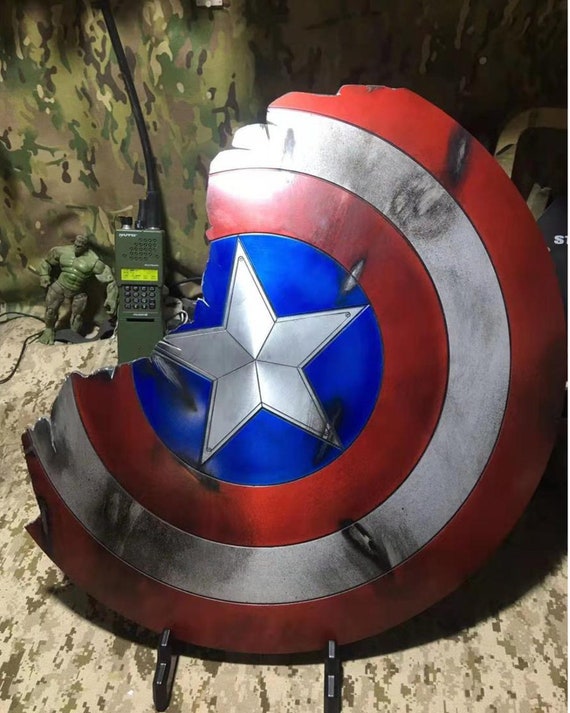 Captain America Damaged Shield Broken Shield Battle Damaged - Etsy