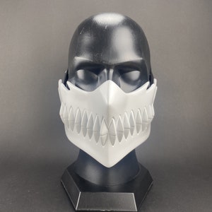 Skeleton Teeth Half Face Mask Tear Halibel Cosplay Adult Mask Halloween ...