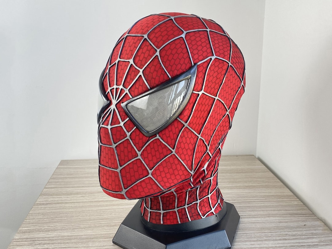 Red Sam Raimi Spiderman Mask Black Mask Cosplay Spiderman Mask Upgraded ...
