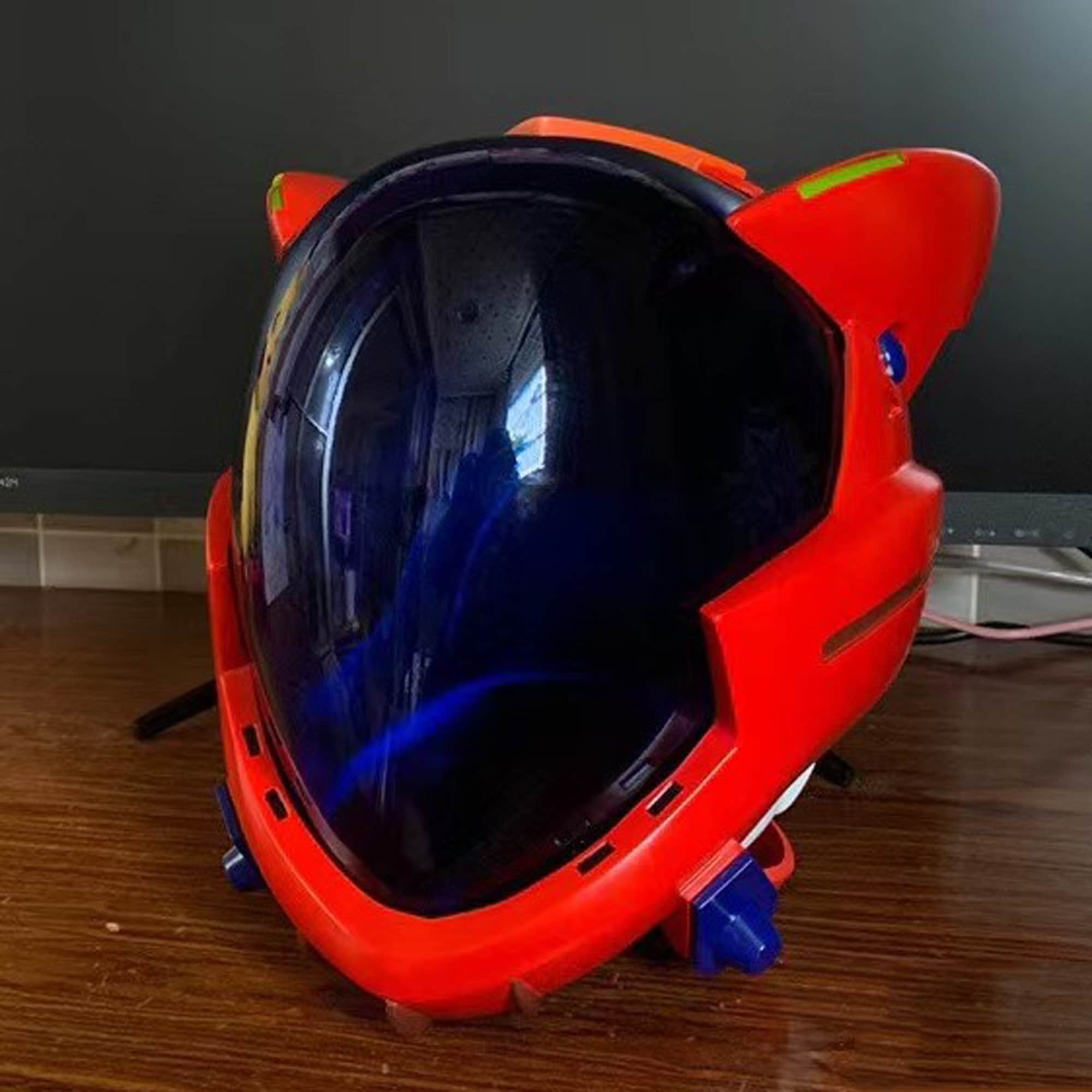 Asuka Helmet Asuka Mask Makinami Helmet Asuka Cosplay Wearable - Etsy UK