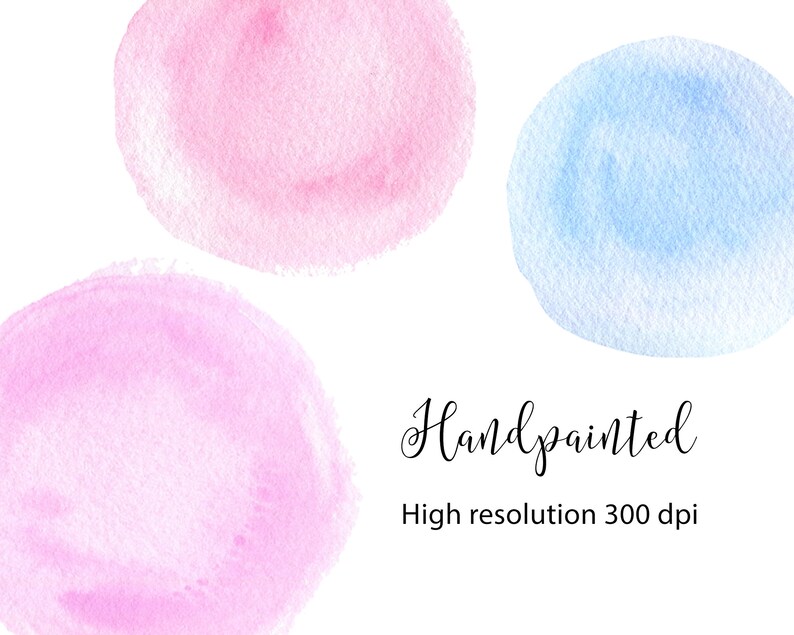 Dots Clipart, Watercolor Circles Clipart, Pastel Clipart, Circles ...