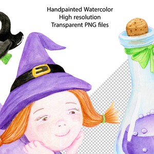 Halloween Clipart Cute Watercolor Clipart Halloween Clipart - Etsy