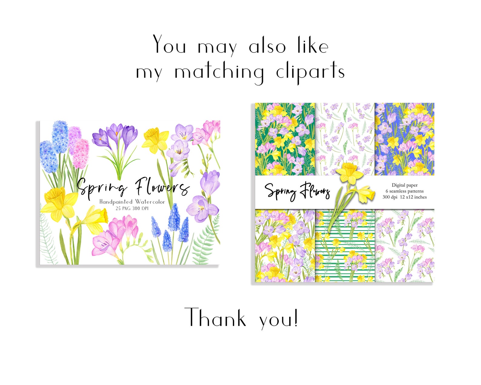 Spring Frame Clipart Floral Frame Clipart Floral Borders - Etsy