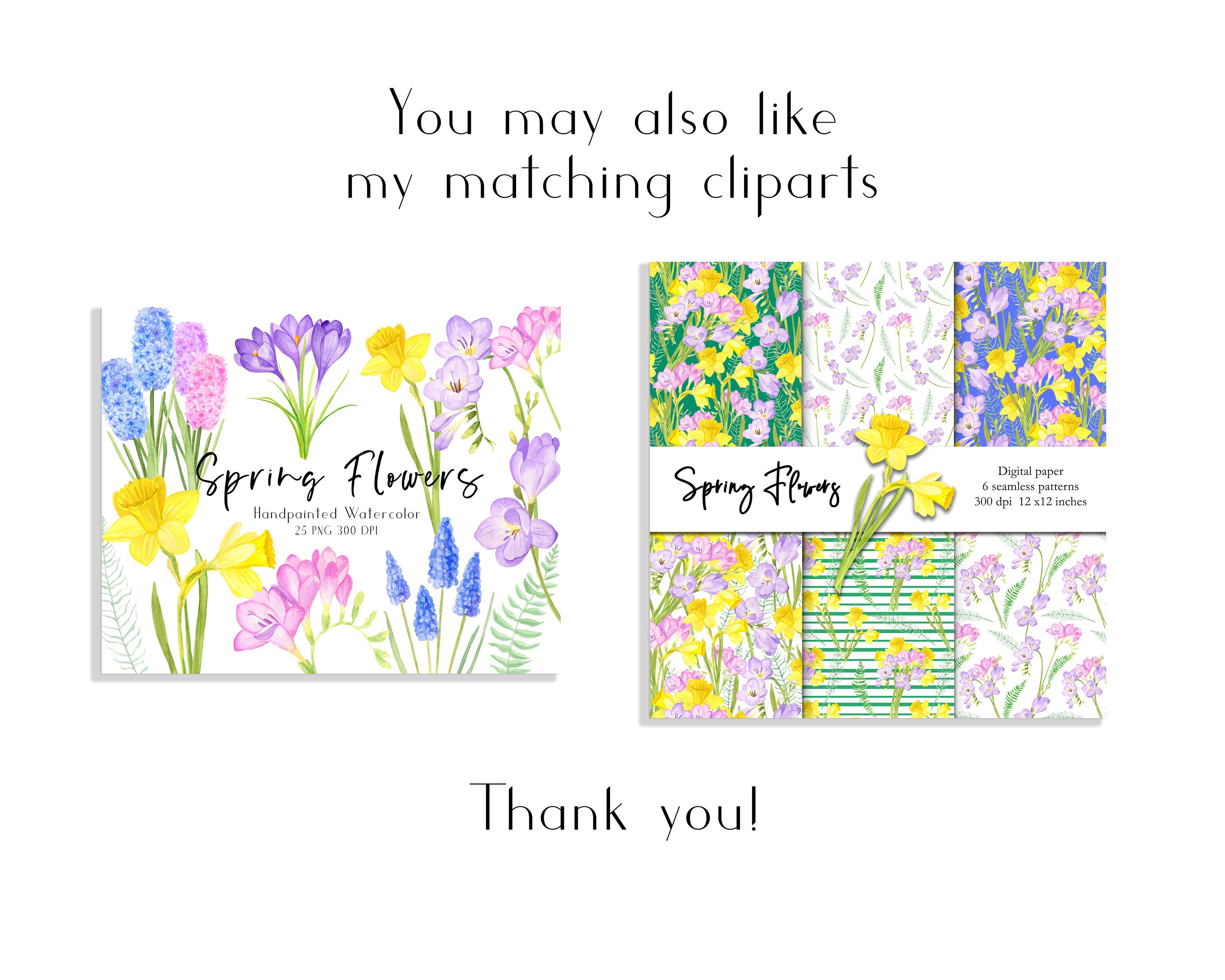 Spring Frame Clipart Floral Frame Clipart Floral Borders - Etsy
