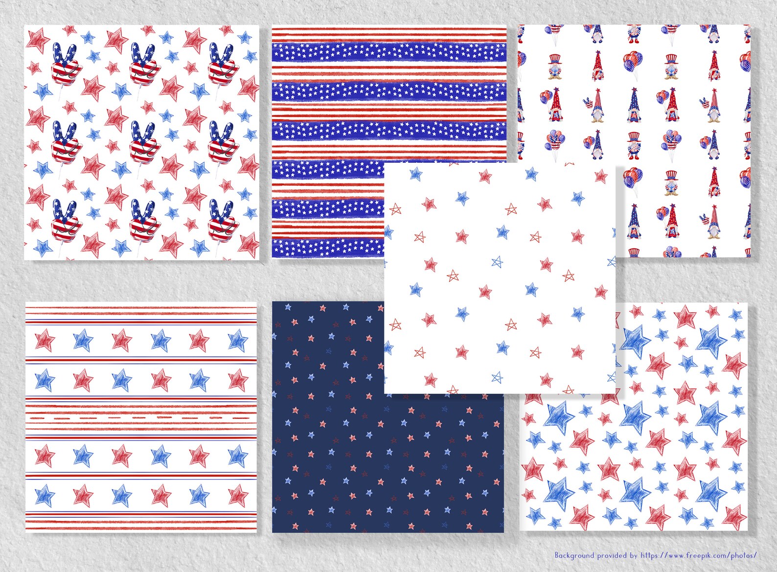 Independence Day Digital Paper, 4th of July Digital Paper, Seamless ...