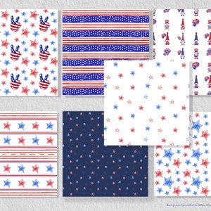 Independence Day Digital Paper, 4th of July Digital Paper, Seamless ...