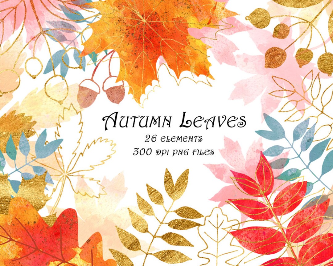 Thanksgiving Clipart, Watercolor Clipart, Fall Clipart, Autumn Clipart ...