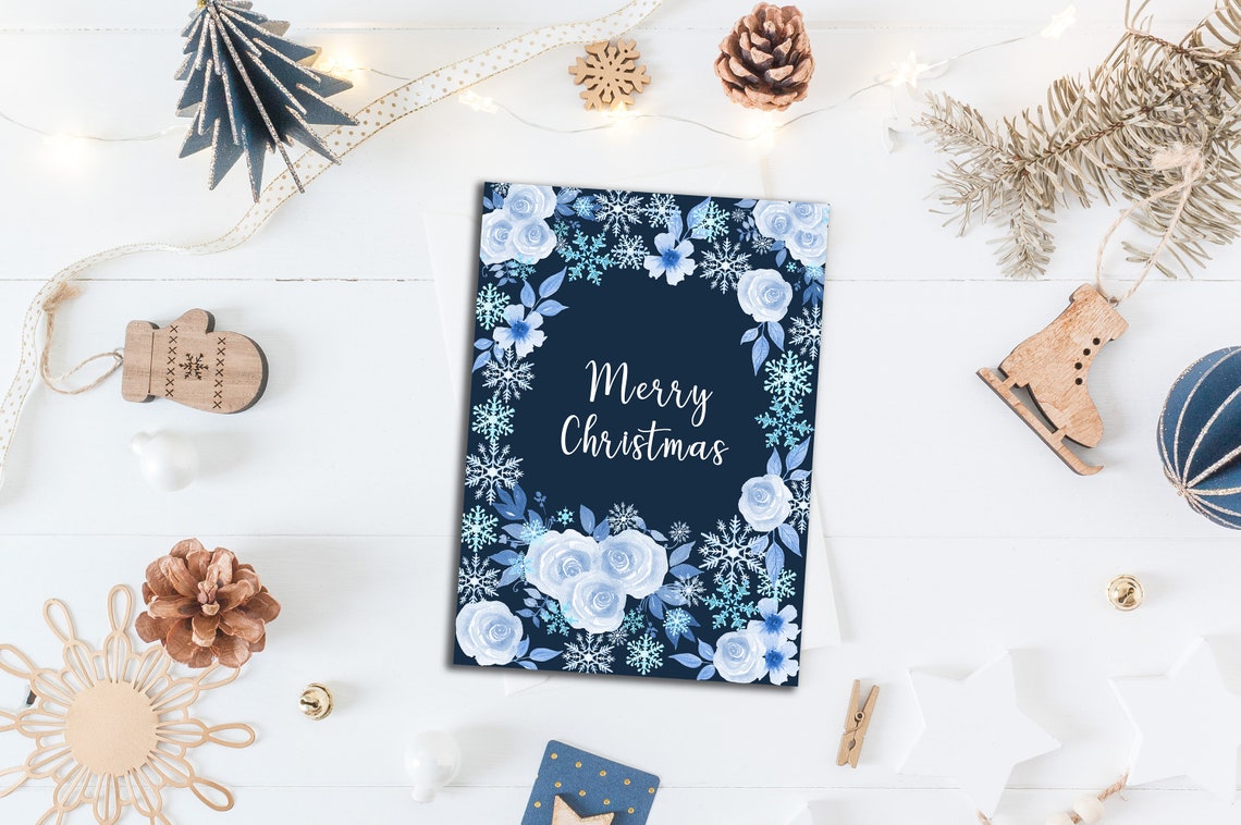 Winter Frames Clipart Snowflakes PNG Floral Frames Clipart | Etsy