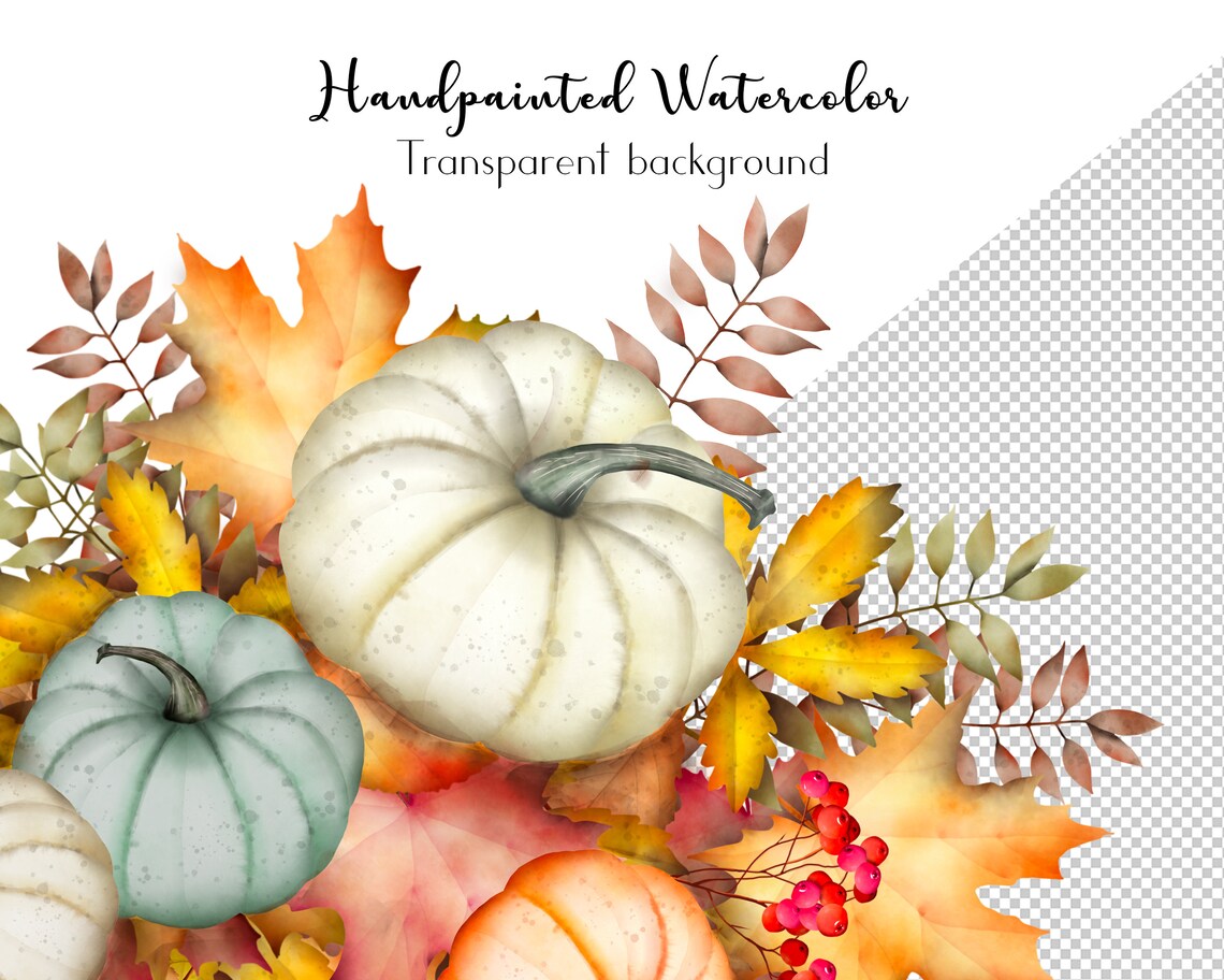 Pumpkin Clipart PNG, Thanksgiving Clipart, Autumn Clipart, Rustic ...
