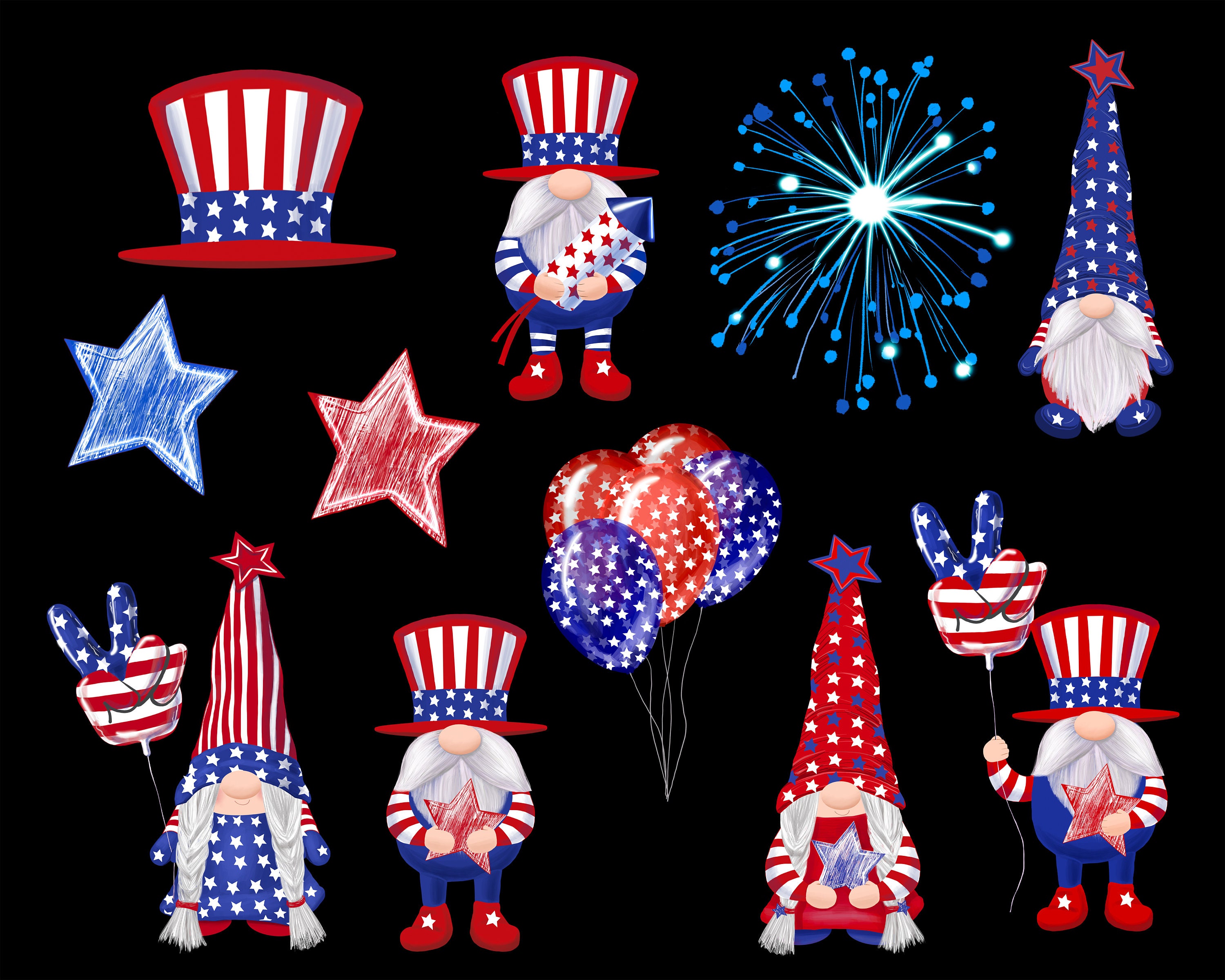 4th of July Clipart, 4th of July Digital Paper, Independence Day ...