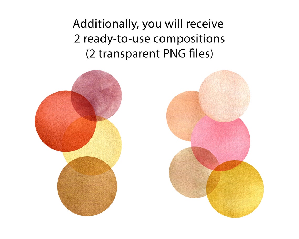 Circles Clipart Earthy Colors Circles Clipart Dots Clipart - Etsy