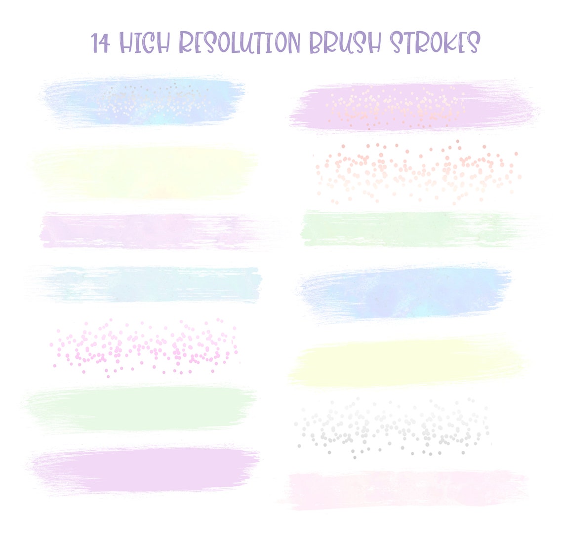 Brush Strokes Clipart, Brush Strokes, Watercolor Clipart, Rainbow ...